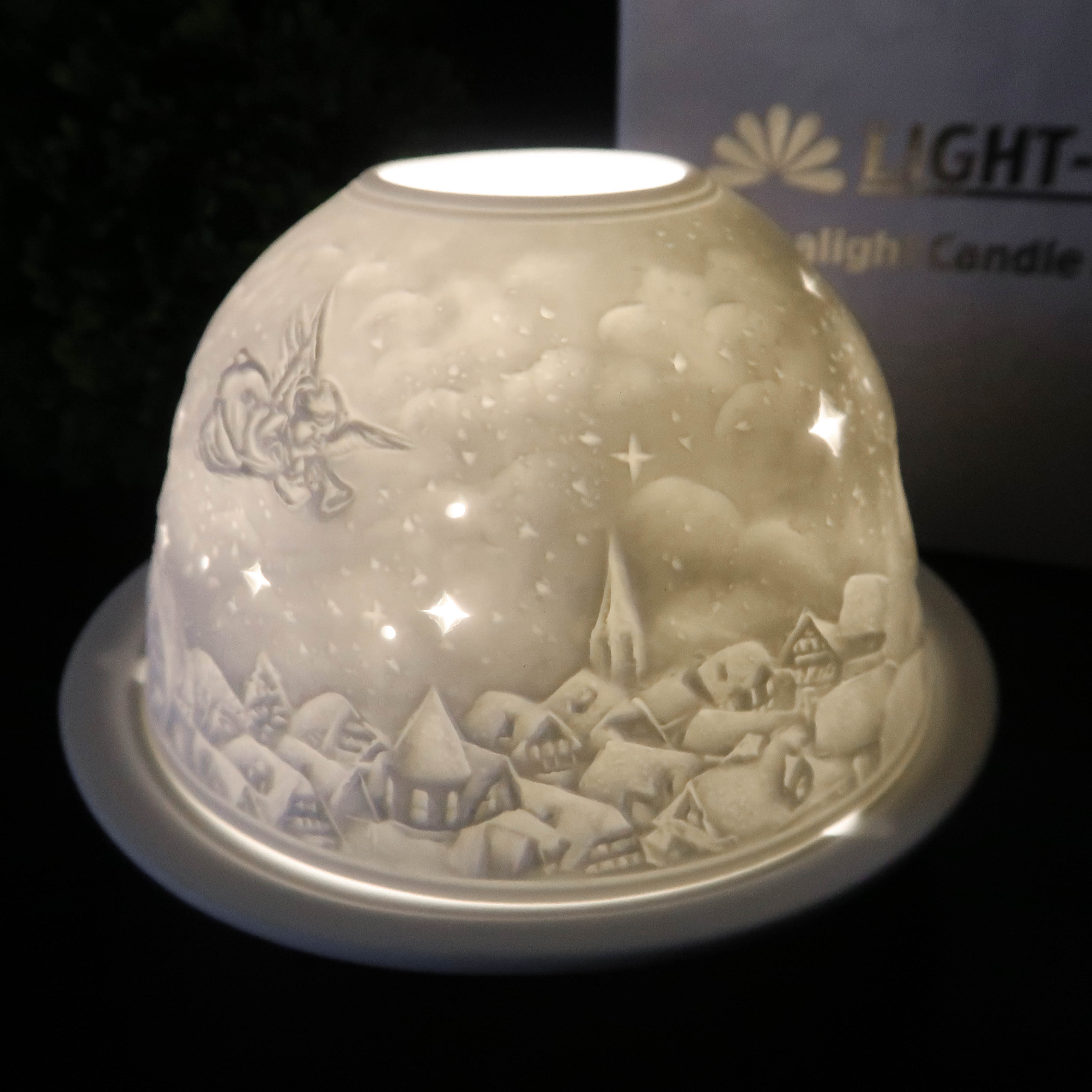 SANTA FLYING SLEIGH TEA LIGHT - Typically Unique